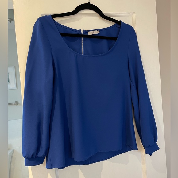 Tobi | Tops | Tobi Royal Blue Long Sleeved Blouse | Poshmark